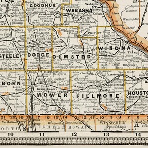 Minnesota State Map 1891, Old Map of Minnesota in High Resolution ...