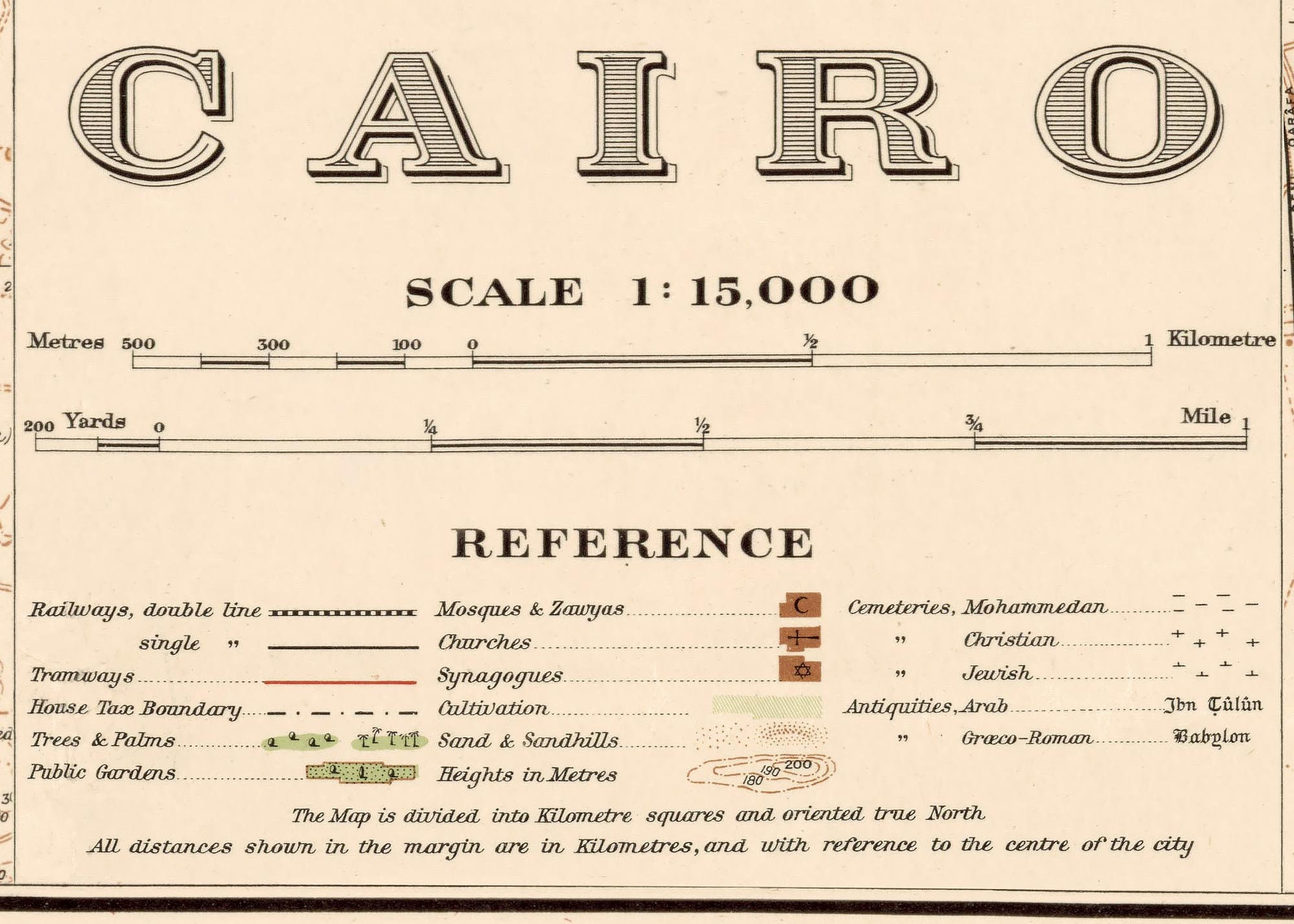 Map of Cairo, Egypt 1920 Old Cairo Map in High Resolution Prints up to ...
