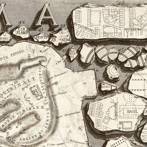 Ancient Rome Map by Piranesi in 6 Sizes up to 60x40″ (150x100cm ...