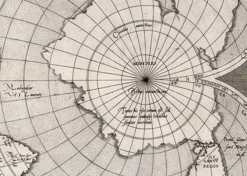 World Map 1564 Old Map of the World in High Resolution Prints - Etsy Canada