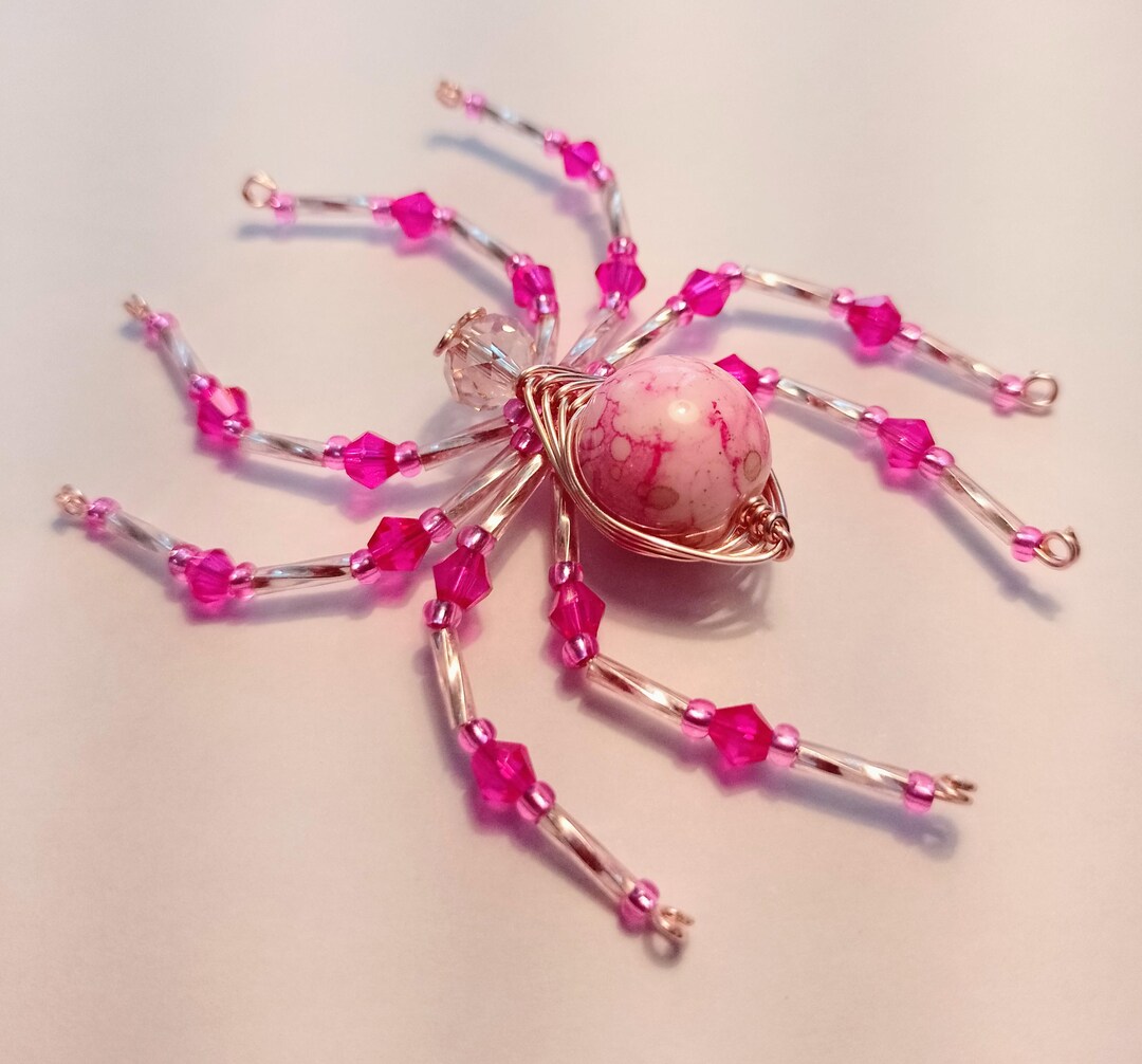 Fairy Cherry Blossom Spider Gemstone Spider Looking for a Home Beads ...