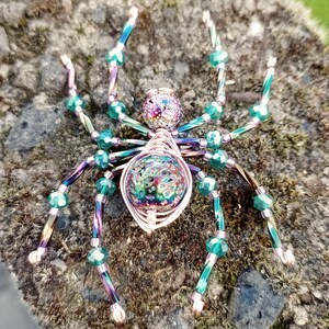 Volcanic Lava Spider - Gold Wire, Metallic Muti Colour Effect Beads - Etsy