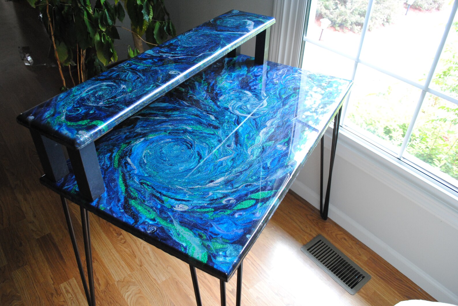 Small Custom Computer Desk With Monitor Stand Desk With - Etsy