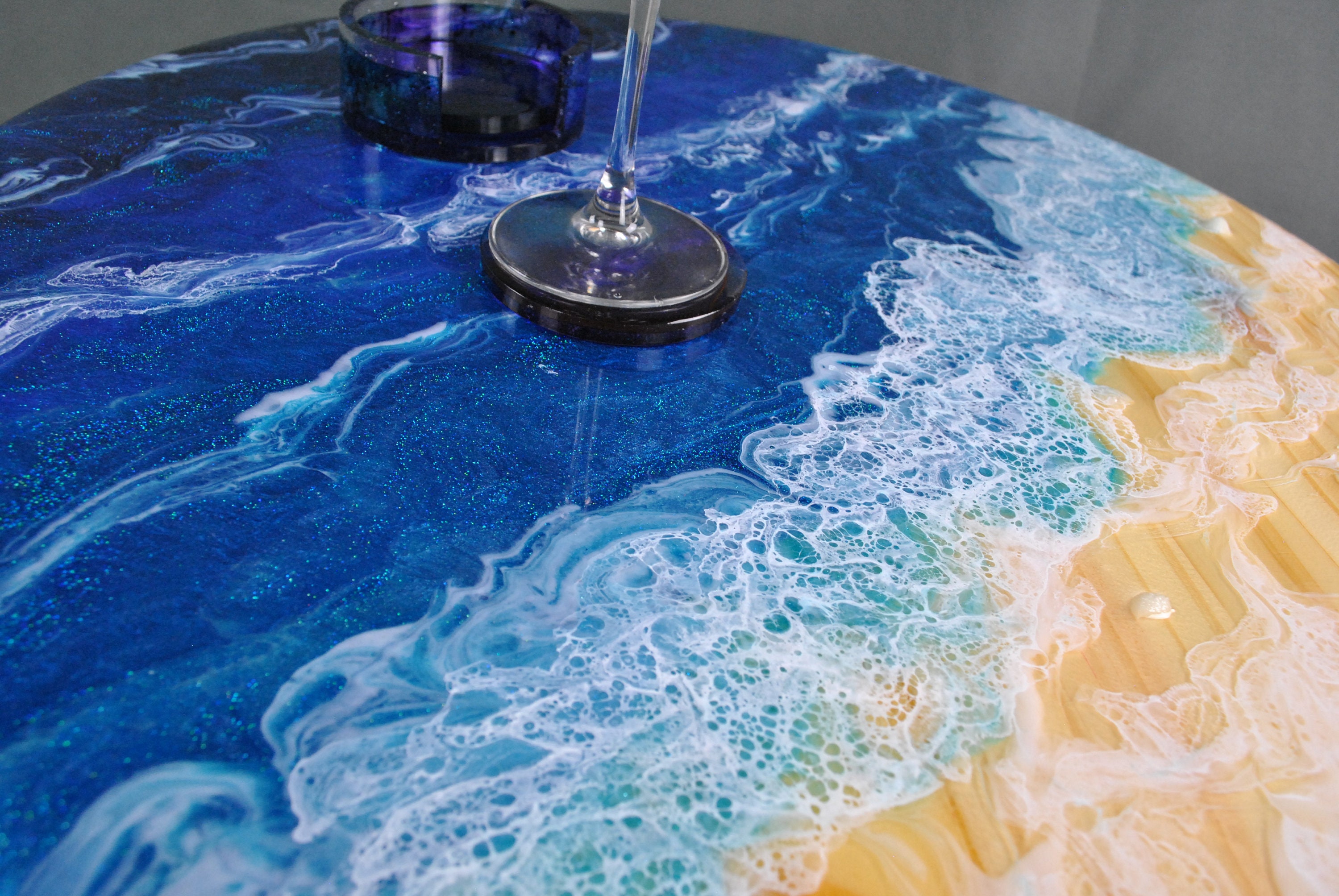 Seashell Ocean Table Coffee Table Epoxy Resin Ocean Table | Etsy