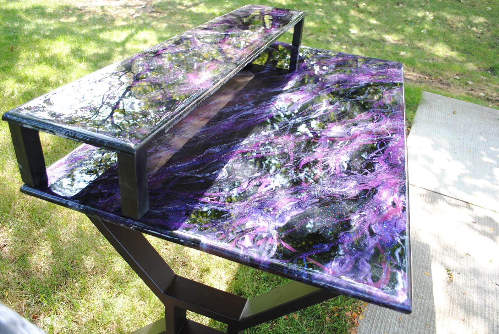 Small Custom Computer Desk With Monitor Stand Desk With - Etsy