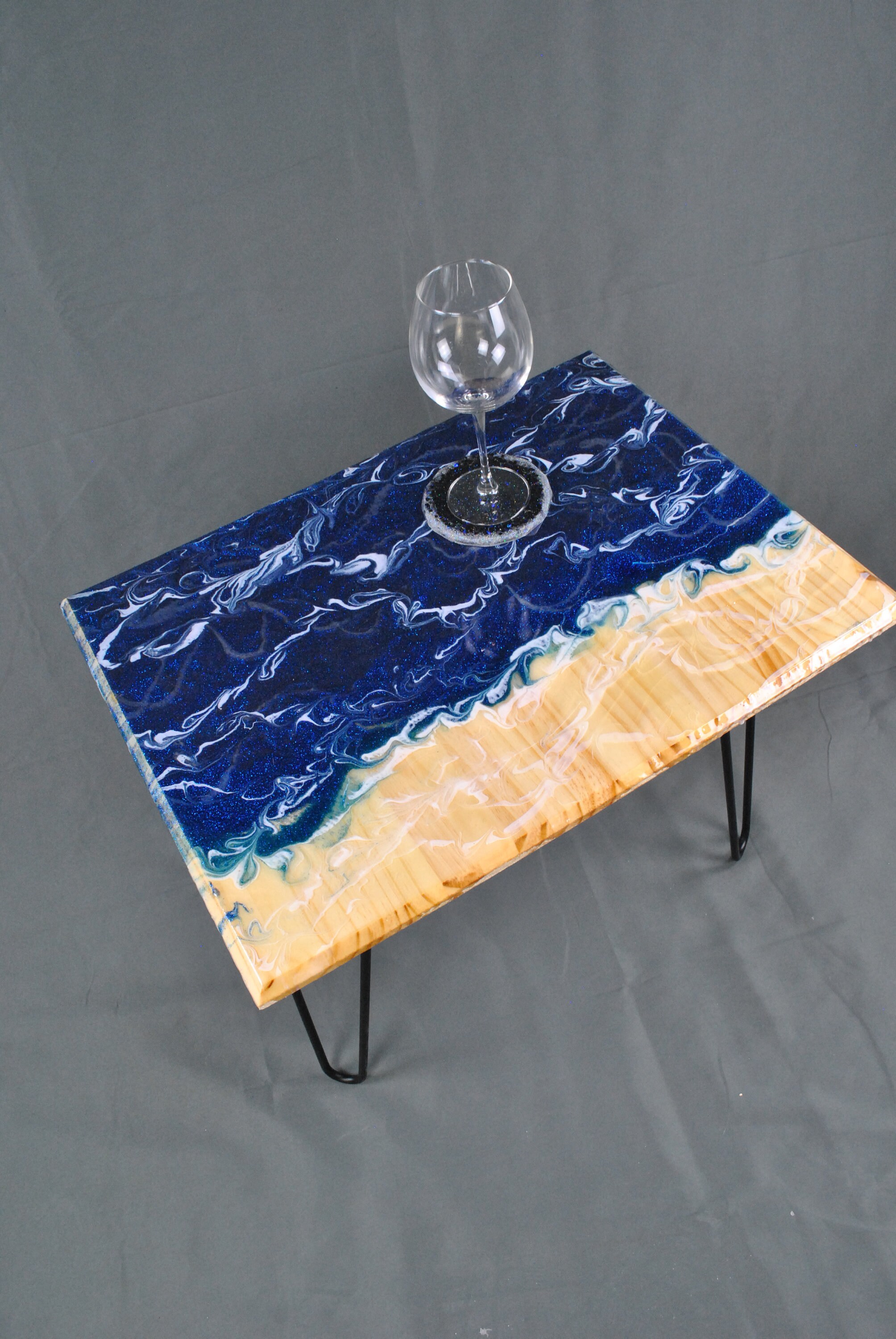 Ocean Resin End Table Epoxy Resin Table Beach Table Custom | Etsy