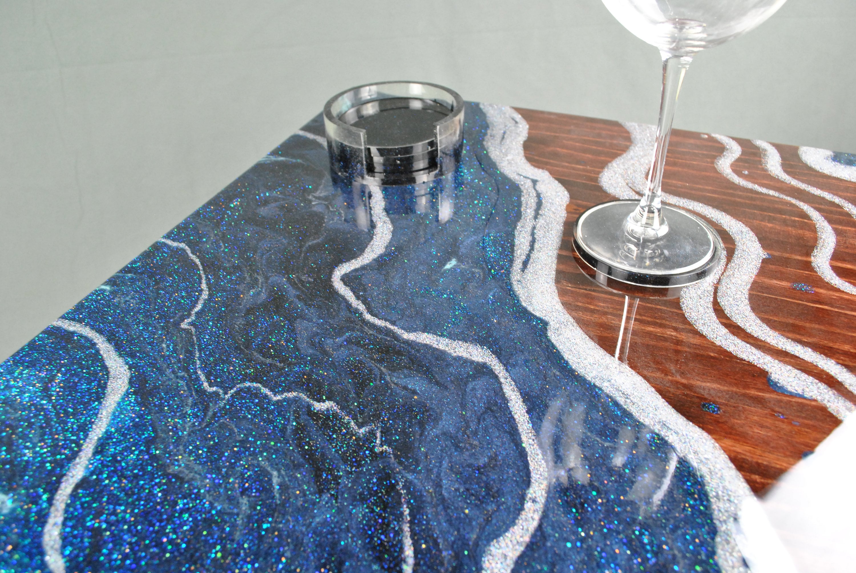 Space Ocean End Table Epoxy Resin Table Beach Table Custom | Etsy