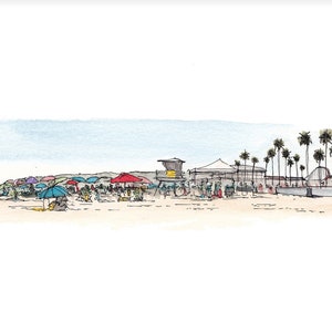 MISSION BEACH - San Diego, California, Ocean, Boardwalk, Palm Trees ...
