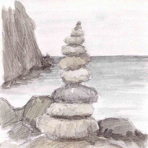 CAIRN STACKED ROCKS - Big Sur, California, Coast, Ocean, California ...