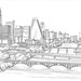 AUSTIN TEXAS SKYLINE - Colorado River, Downtown Architecture, Ink Line ...