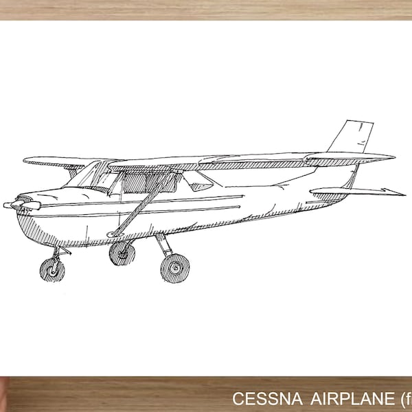 Cessna Drawing - Etsy UK