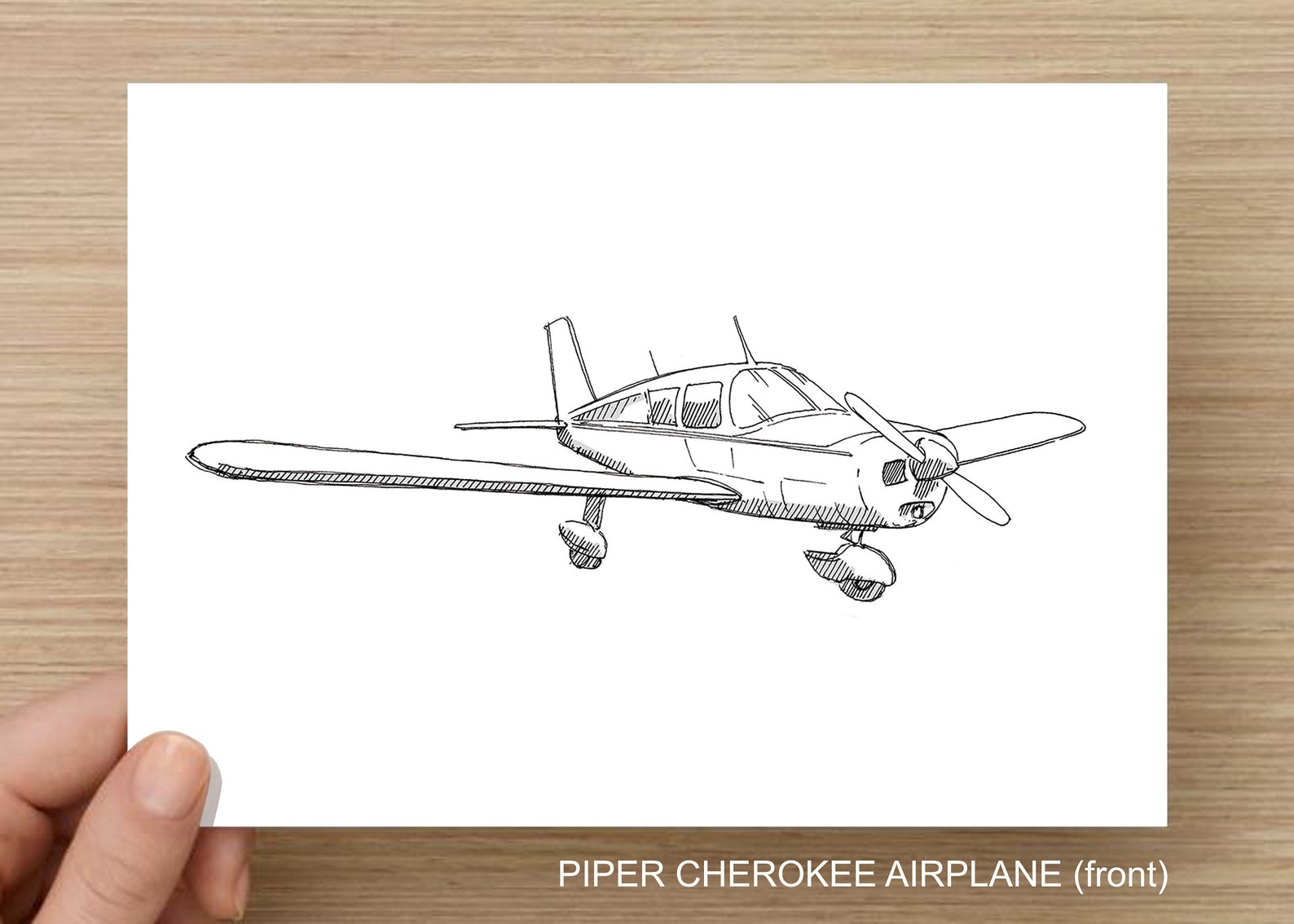 PIPER CHEROKEE AIRPLANE Plane, Fly, Travel, Flight, Ink Drawing, Line ...