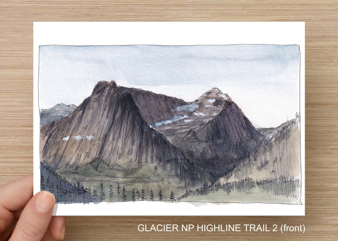 GLACIER NATIONAL PARK - Highline Trail Glacier View, Hiking, Ink ...