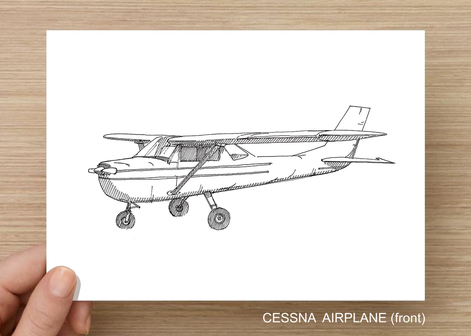 CESSNA AIRPLANE Plane, Fly, Travel, Flight, Ink Drawing, Line Drawing ...