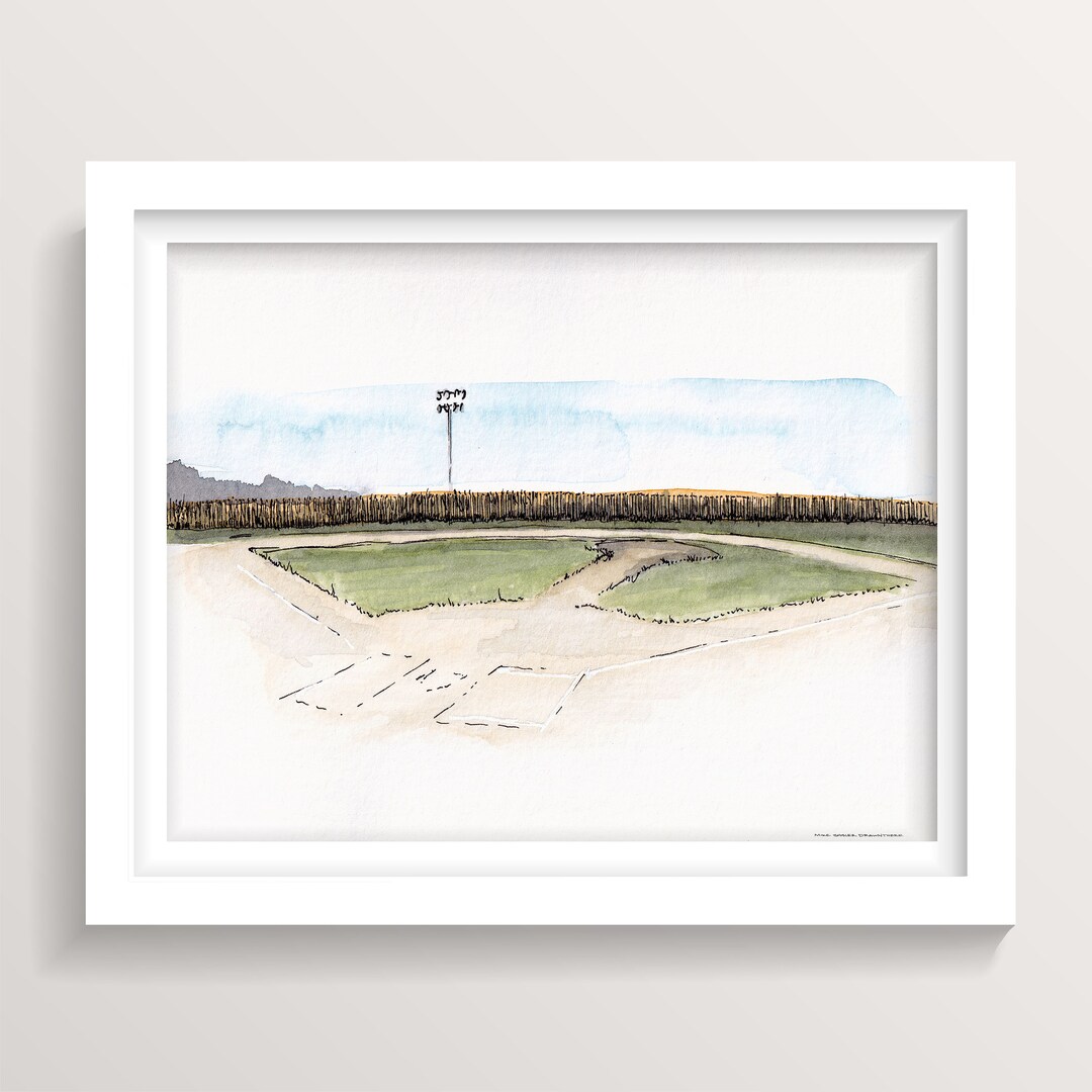 FIELD OF DREAMS Baseball Field, Iowa, Shoeless Joe, Cornfield, Drawing ...