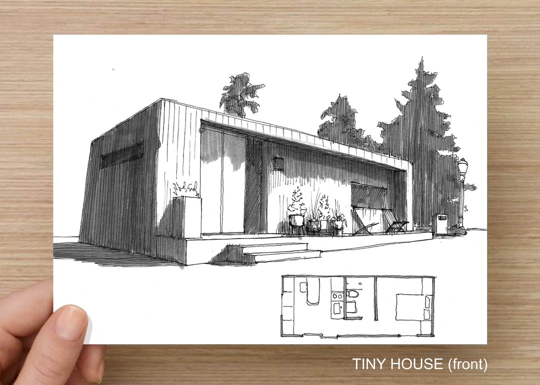 PREFAB TINY HOUSE - Modal, Architecture, House, Design, Drawing ...