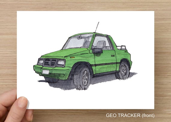GEO TRACKER Lime Green 4x4 off Road SUV Jeep Suzuki | Etsy