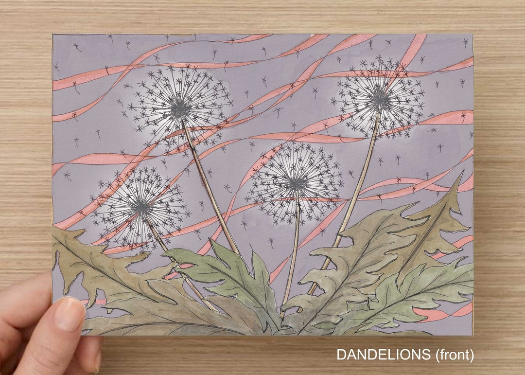 DANDELIONS - Make a Wish, Flowers, Plants, Watercolor Painting, Drawing ...