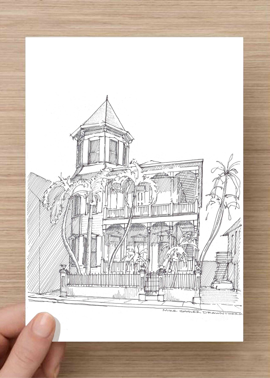 Artist House Hotel, Key West Florida, Pen and Ink Art Print - Etsy