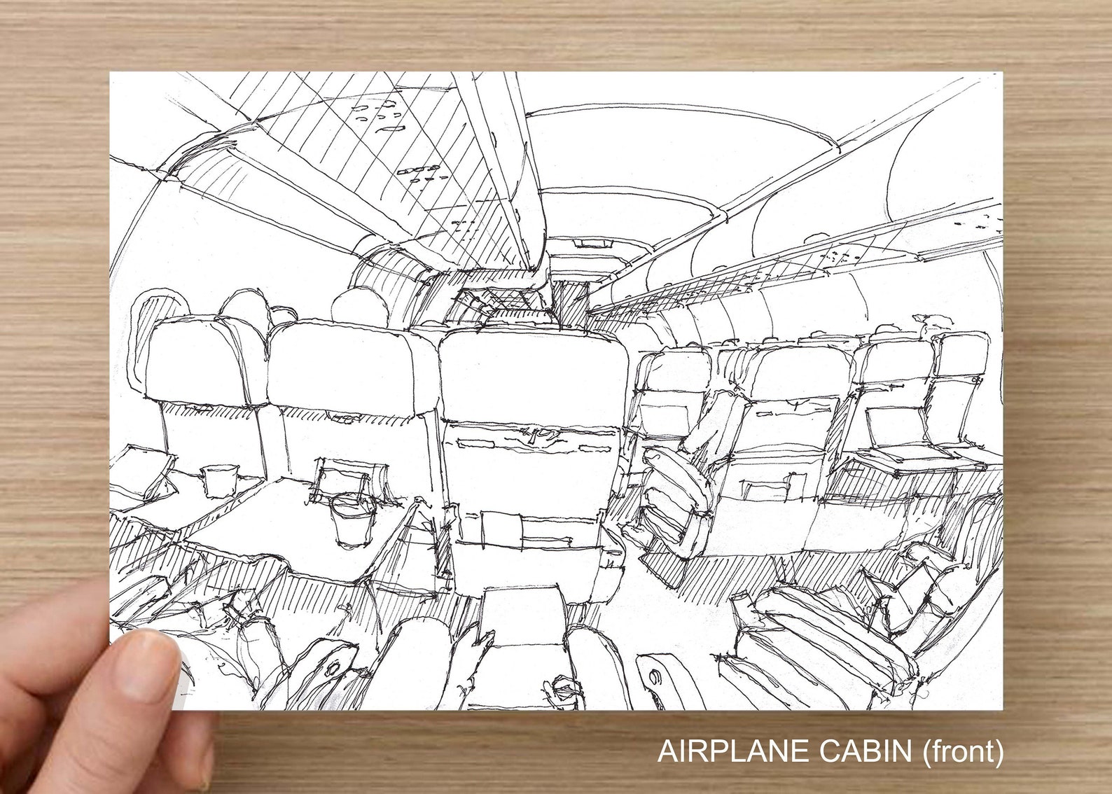 AIRPLANE CABIN Travel Commercial Airline Aisle Seat | Etsy