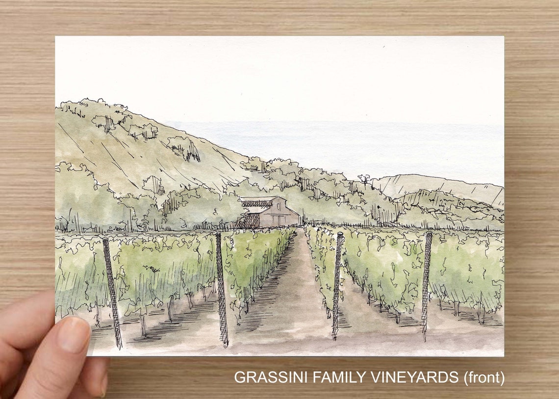 GRASSINI WINERY VINEYARD California Wine Country Barn - Etsy