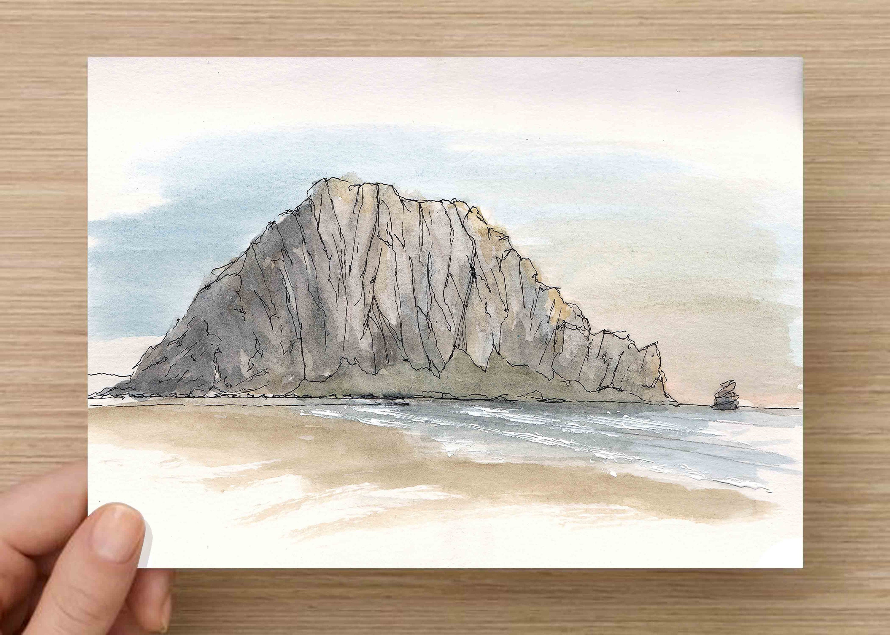 MORRO ROCK - Morro Bay, California, Beach, Ocean, NorCal, Volcanic Plug ...