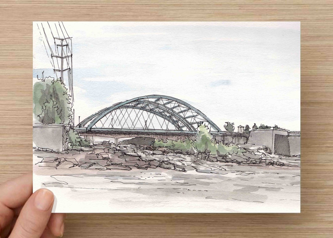 CONFLUENCE PARK, Denver, Colorado River, Platte River, Bridge, Drawing ...