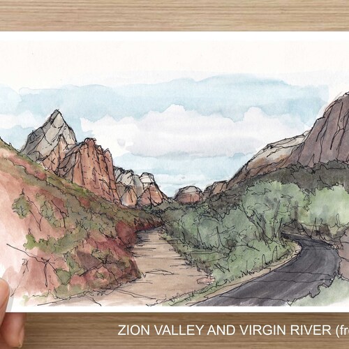 Zion National Park Art Print - Etsy