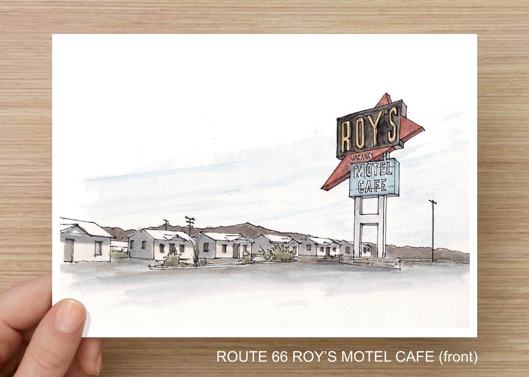 ROUTE 66 ROYS Motel and Cafe - Classic, Vintage, Neon Sign, Roadside ...