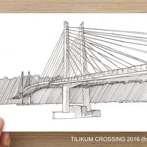 PORTLAND BRIDGES 4-PACK - Pen and Ink, Drawing, Sketchbook, Art Prints ...