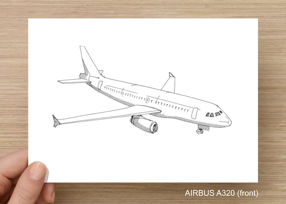 AIRBUS A320 AIRPLANE Jet Commercial Airliner Fly Travel | Etsy