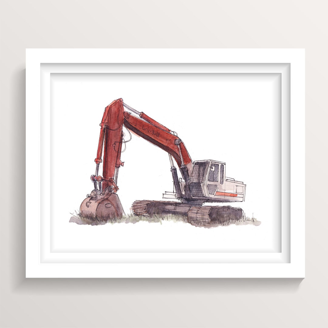 LINKBELT EXCAVATOR - Heavy Equipment Operator, Construction, Plein Air ...