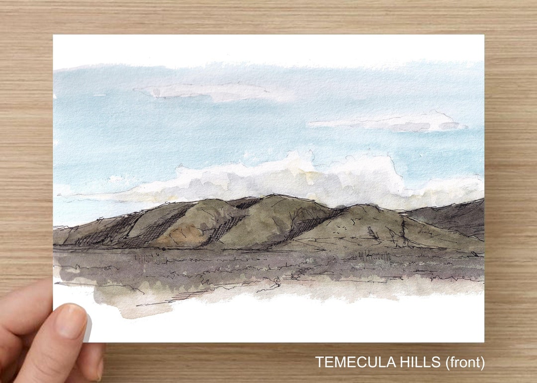 TEMECULA HILLS - California, Mountains, Landscape Painting, Sunset ...