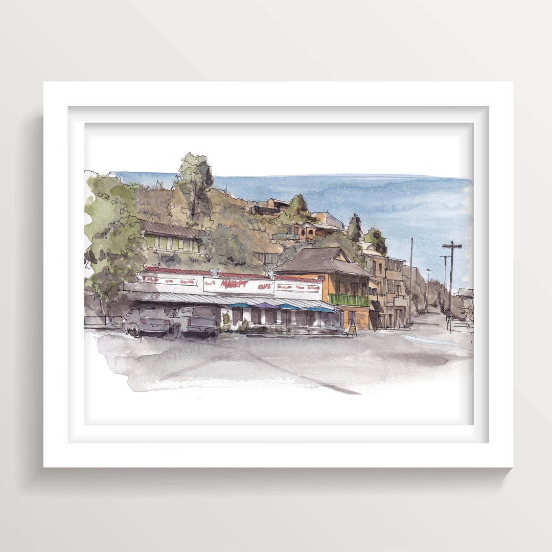 BISBEE ARIZONA - High Country Market and Cafe, Plein Air Watercolor ...