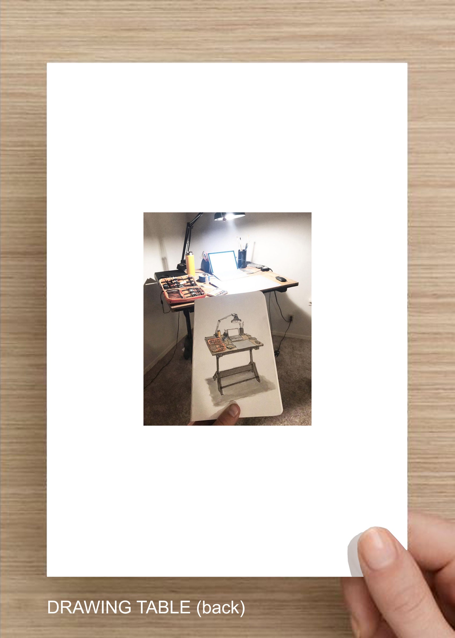 DRAWING TABLE Ink and Watercolor Art Prints Drawing - Etsy