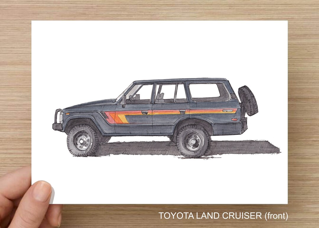 TOYOTA LAND CRUISER - 1980's, Off-road, 4x4, Classic Truck, Ink ...