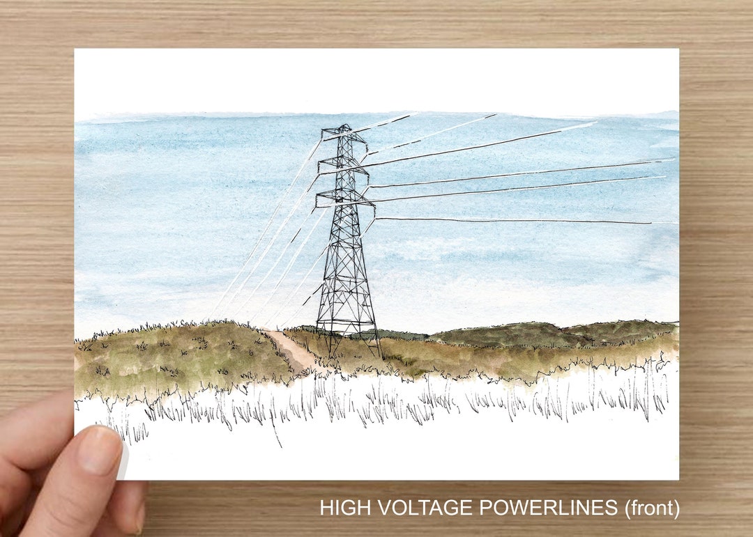 HIGH VOLTAGE POWERLINES - Electricity, Power Lines, Grassy Field ...