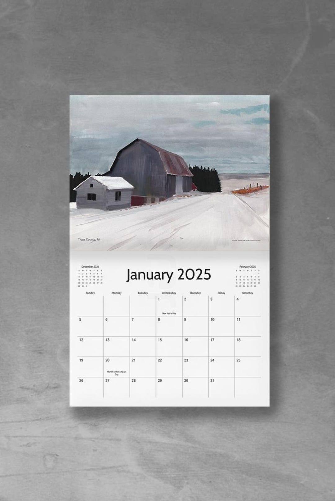 2025 DRAWN THERE CALENDAR - 11x17 Wall Calendar Featuring 12 Paintings ...