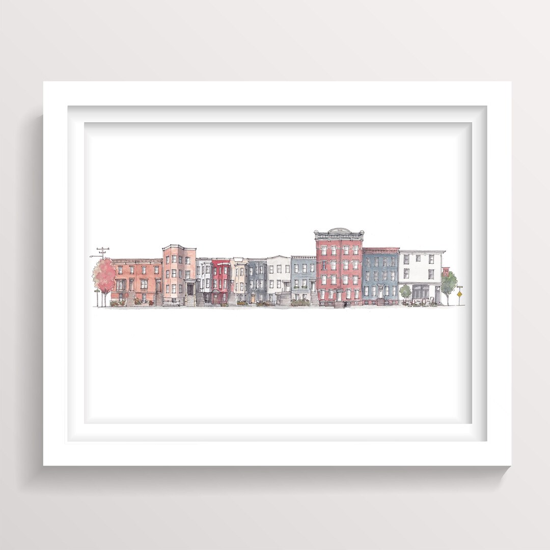 PHILADELPHIA CITY BLOCK - Rowhouse, Row Homes, Brick Architecture ...