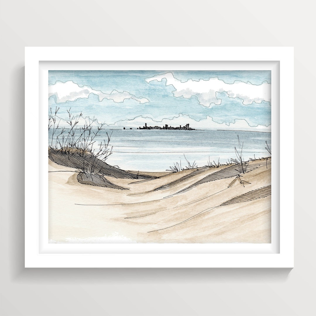 INDIANA DUNES National Park Lakeshore, Chicago Skyline, Great Lakes ...