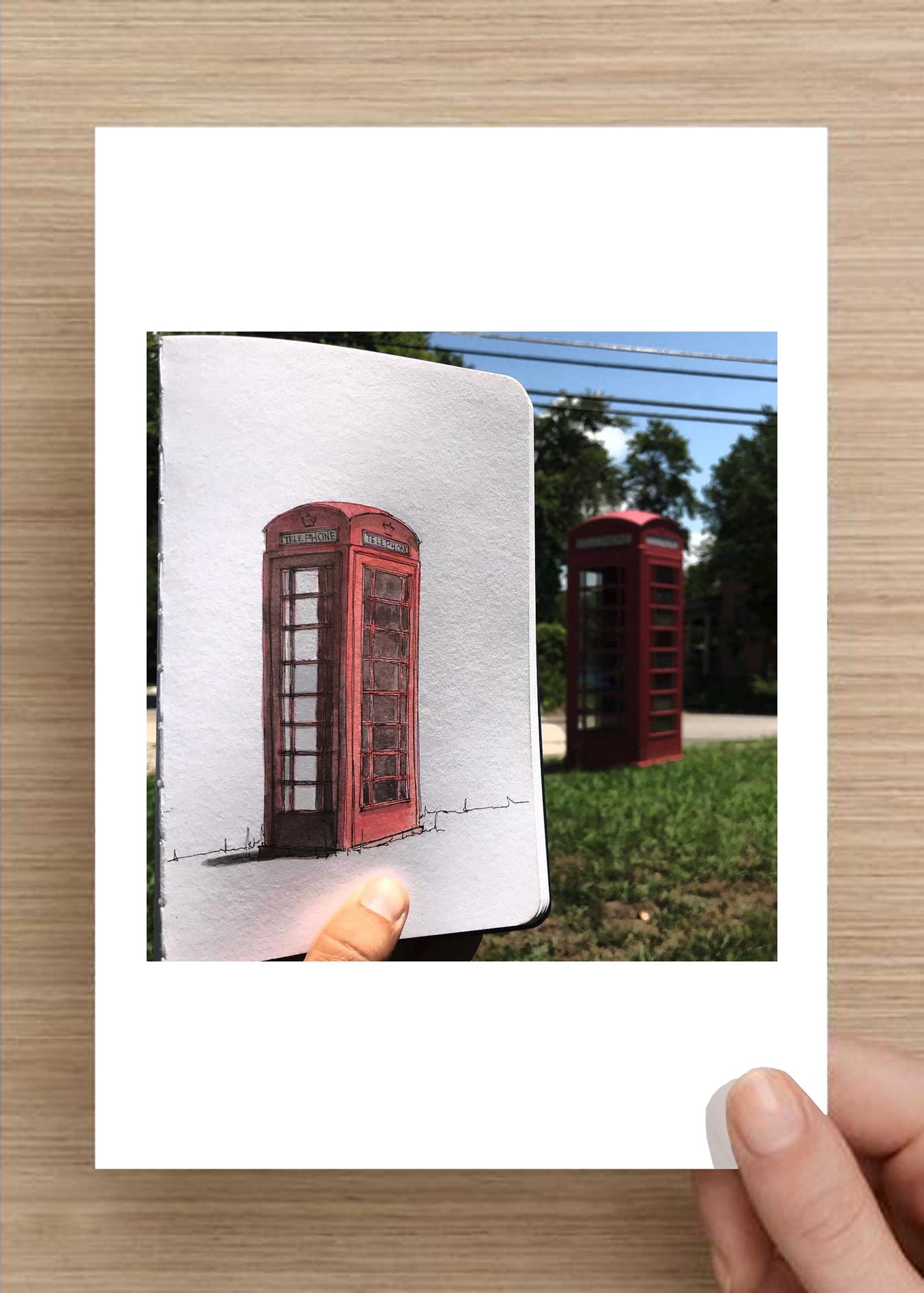 BRITISH PHONE BOX - Watercolor Painting, Telephone, Phone Booth, Art ...