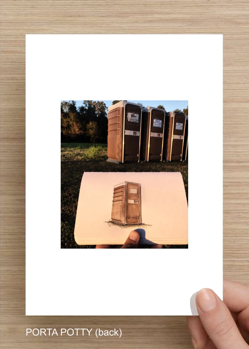 PORTA POTTY Porto John, Portable Restroom, Toilet, Outhouse, Drawing ...