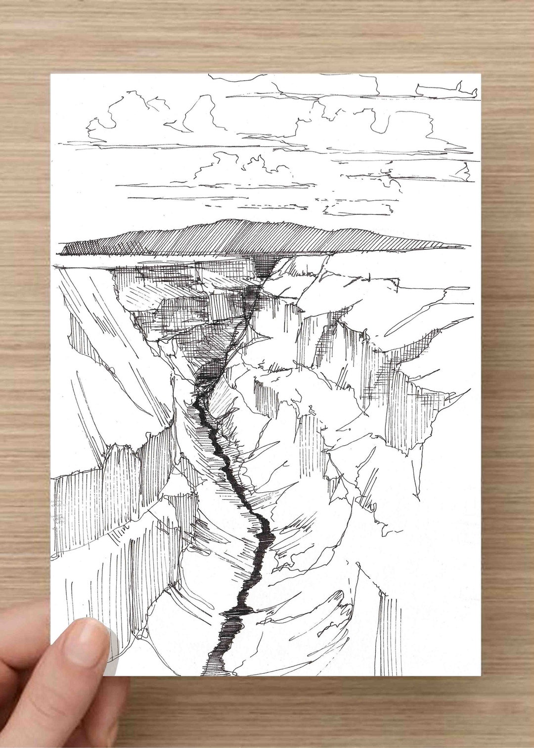 RIO GRANDE GORGE Near Taos, New Mexico - Gorge, River, Canyon, Pen and ...