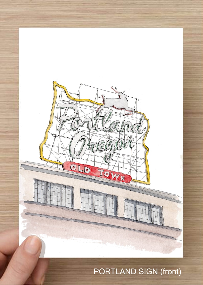 PORTLAND OREGON SIGN Old Town Jumping Deer Neon Sign - Etsy