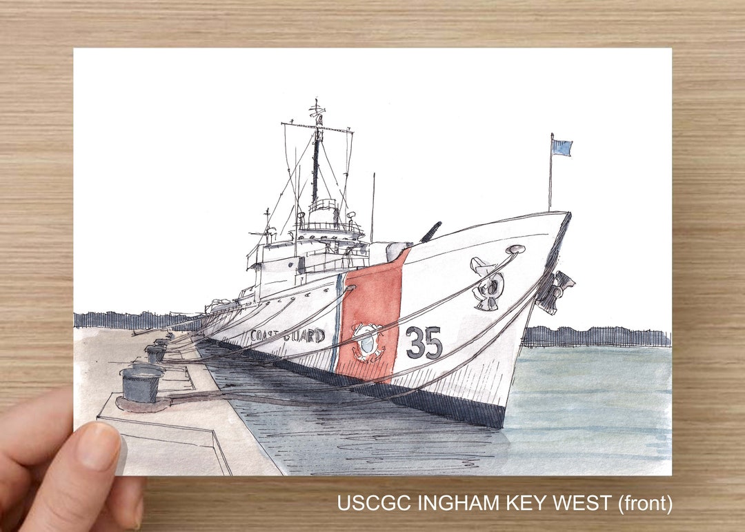 COAST GUARD CUTTER - Uscgc Ship, Key West, Florida, Museum, Drawing ...
