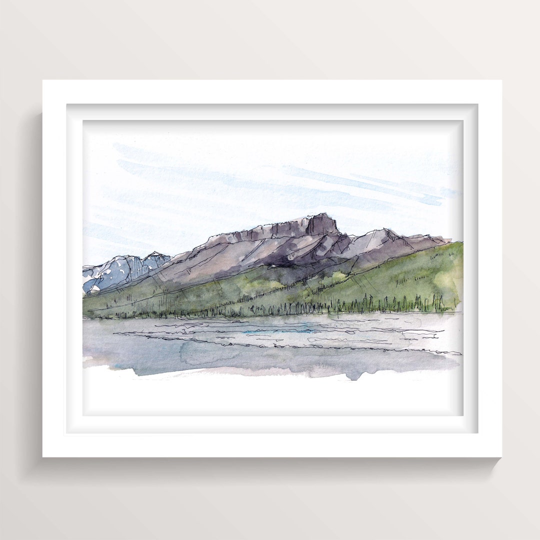 DALTON HIGHWAY RIVER - Ink and Watercolor Plein Air Landscape Painting ...