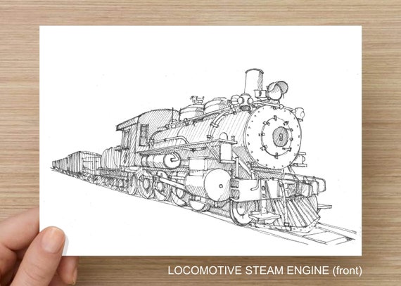 How To Draw A Steam Engine Train