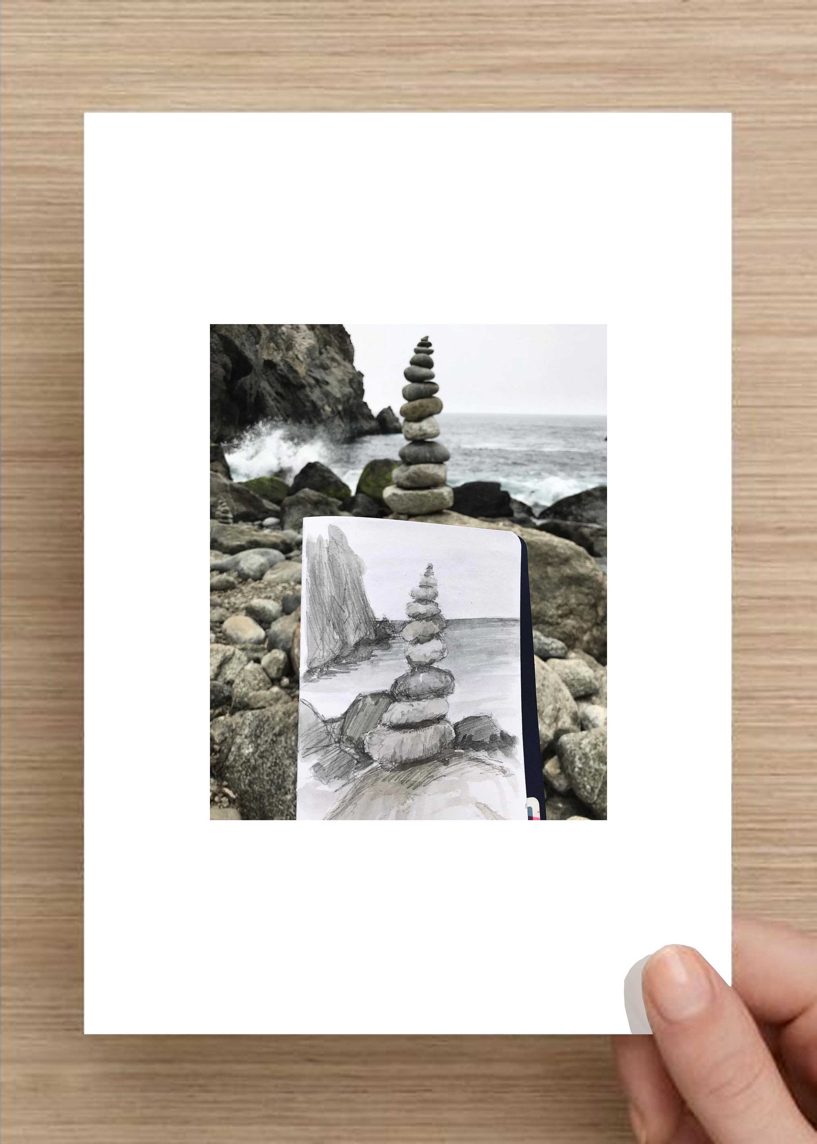 CAIRN STACKED ROCKS Big Sur California Coast Ocean - Etsy