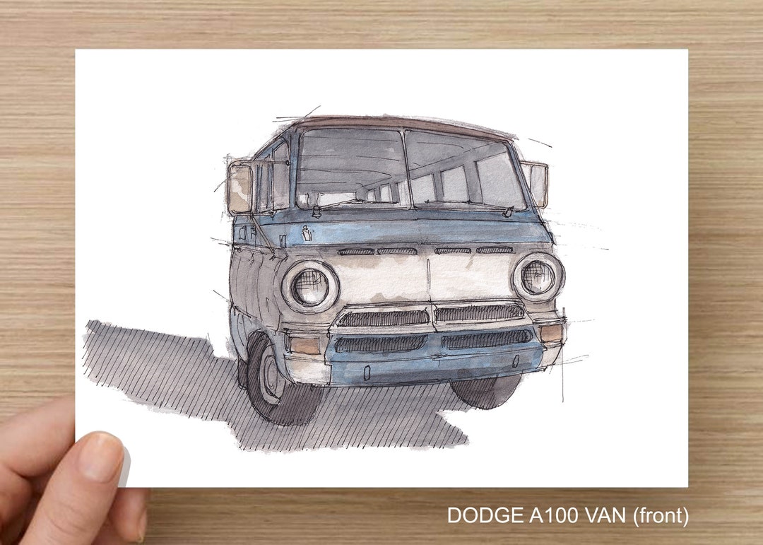 DODGE A100 VAN - Classic, Vintage, Vanlife, Roadtrip, Ink and ...