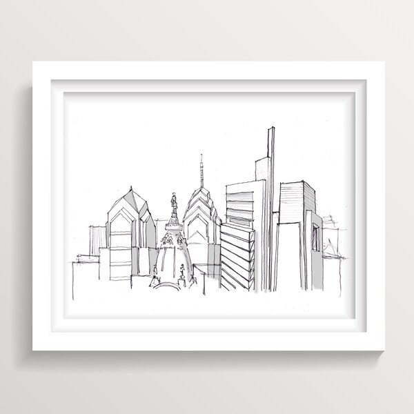 Philadelphia Skyline - Etsy